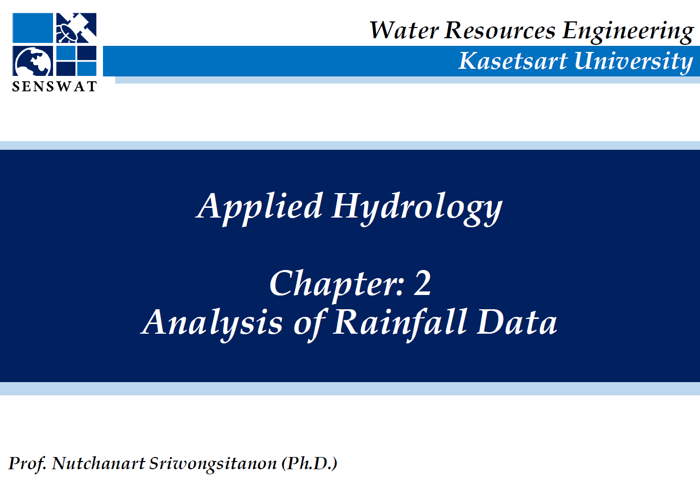 Chapter 2: Analysis of Rainfall Data – SENSWAT